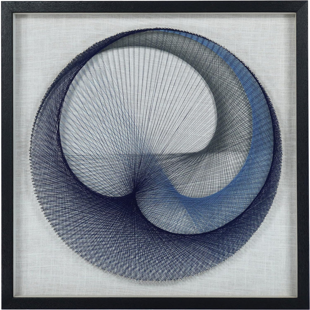 Yudeco Handmade Abstract Blue String Art Shadow Box Wal Art Décor Home ...